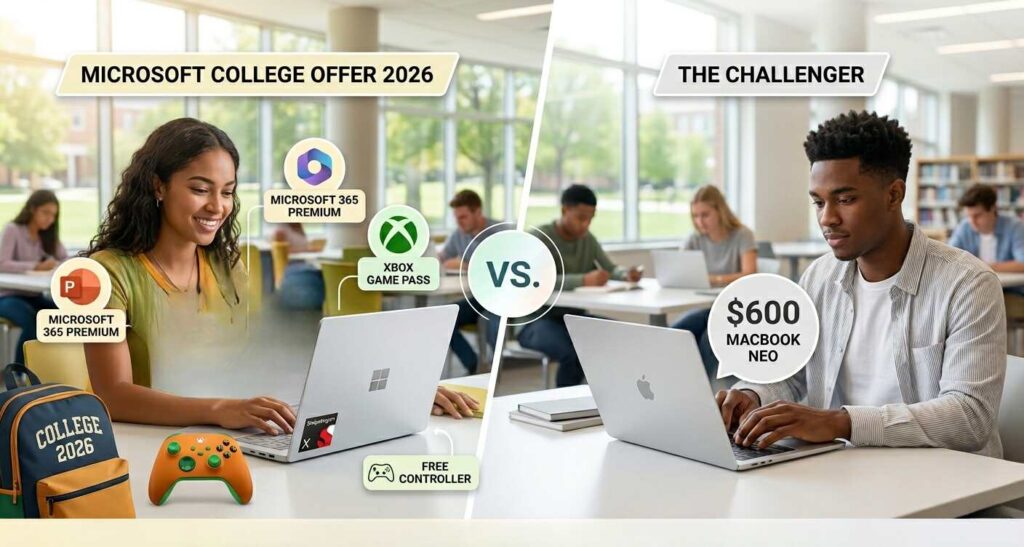 Microsoft College Offer: Free Student Bundle vs MacBook Neo